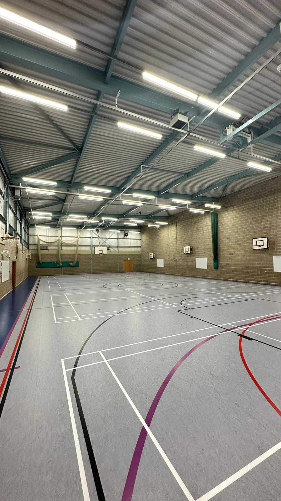 New Look for Kesgrave School's Sports Hall - Dynamik Sports Floors